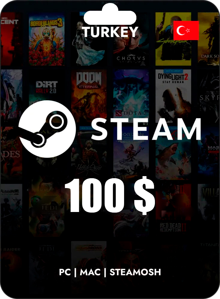 Пополнение кошелька Steam Турция. Покупка игр